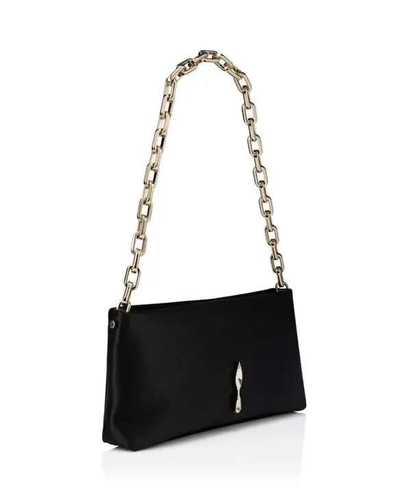 CHRISTIAN LOUBOUTIN Maykimay Clutch With Metal Chain - Black