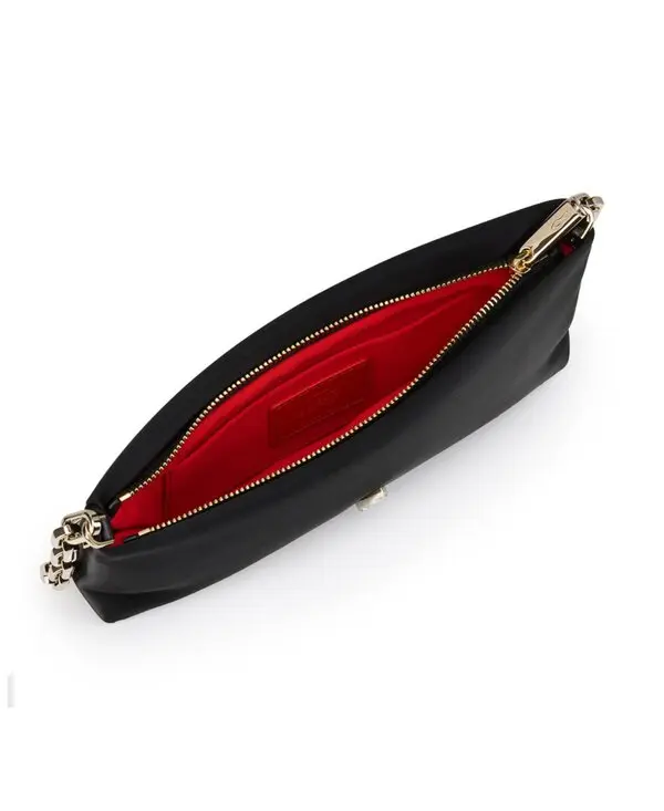 CHRISTIAN LOUBOUTIN Maykimay Clutch With Metal Chain - Black