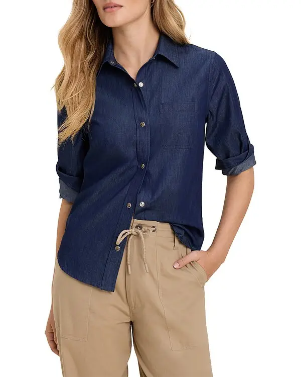 NIC+ZOE Drapey Denim Shirt
