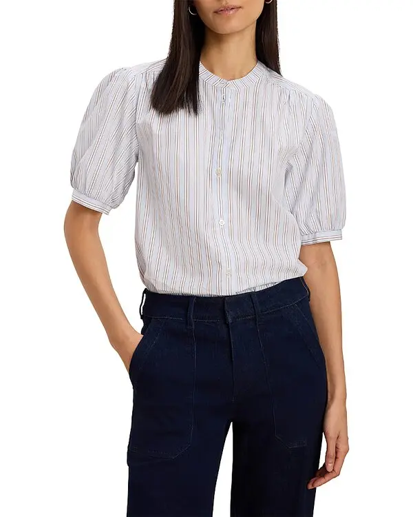 NIC+ZOE Eton Stripe Short Sleeve Shirt