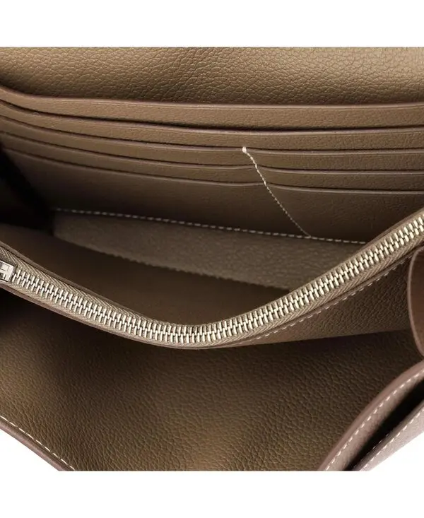 Hermès Constance To Go Wallet Evercolor - Gray