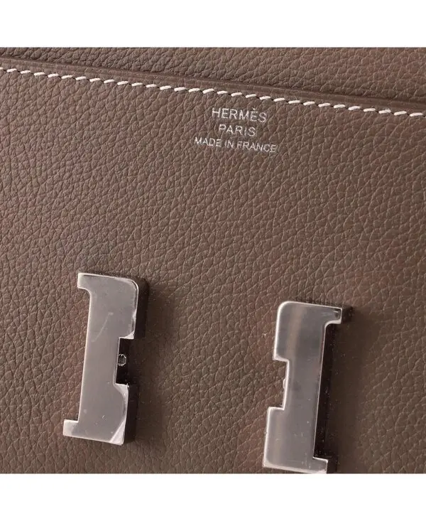 Hermès Constance To Go Wallet Evercolor - Gray