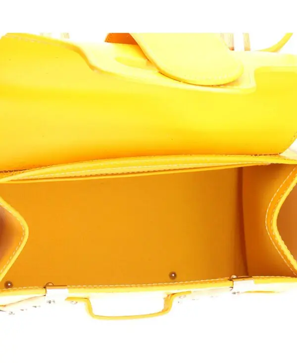 Goyard Structured Saigon Top Handle Bag Coated Canvas With Leather - Yellow