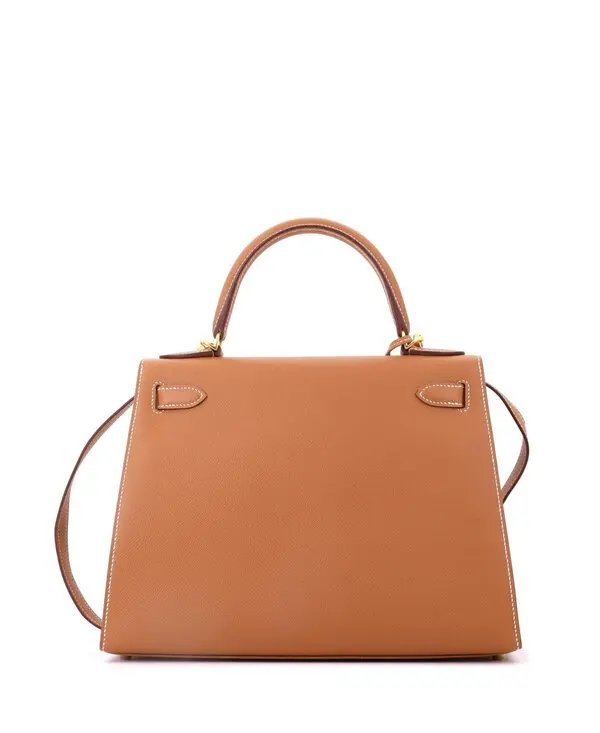 Hermès Kelly 28 Handbag Brown Epsom With Hardware