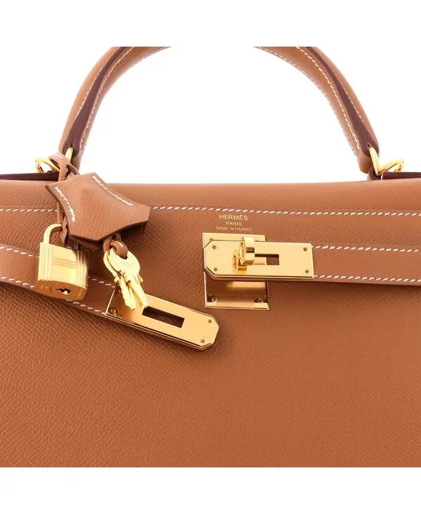 Hermès Kelly 28 Handbag Brown Epsom With Hardware