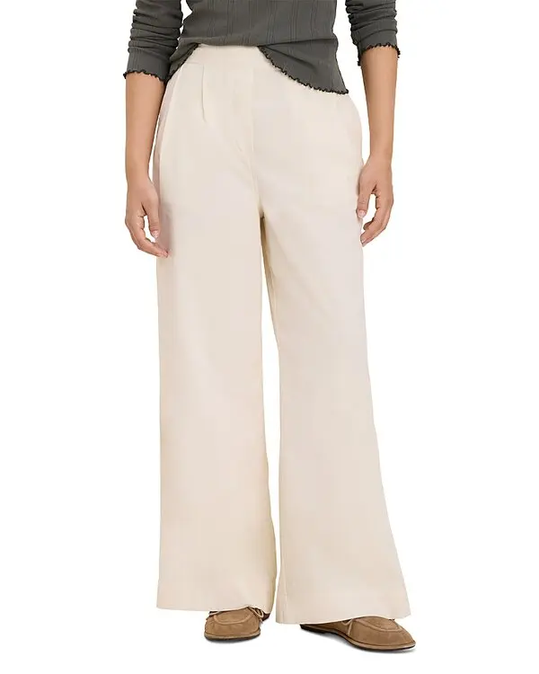 NIC+ZOE Ellis Corduroy Wide Leg Pants - Coconut