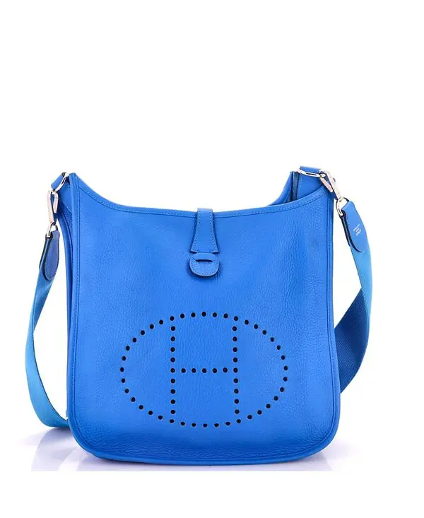 Hermès Pm Evelyne Bag Gen Iii Clemence - Blue