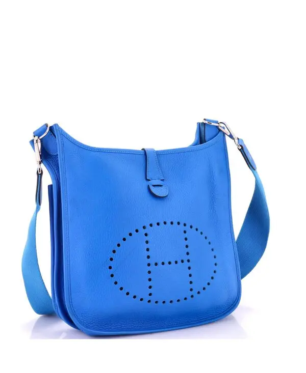 Hermès Pm Evelyne Bag Gen Iii Clemence - Blue