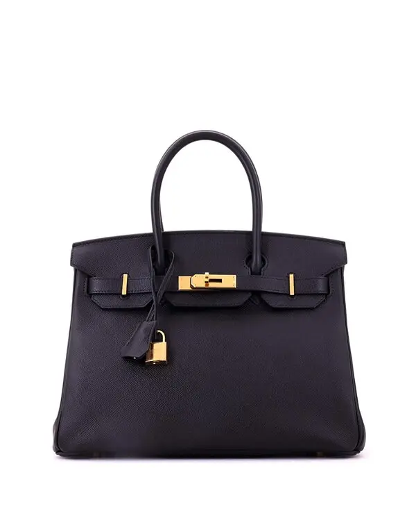 Hermès Birkin 30 Handbag Black Epsom With Gold Hardware