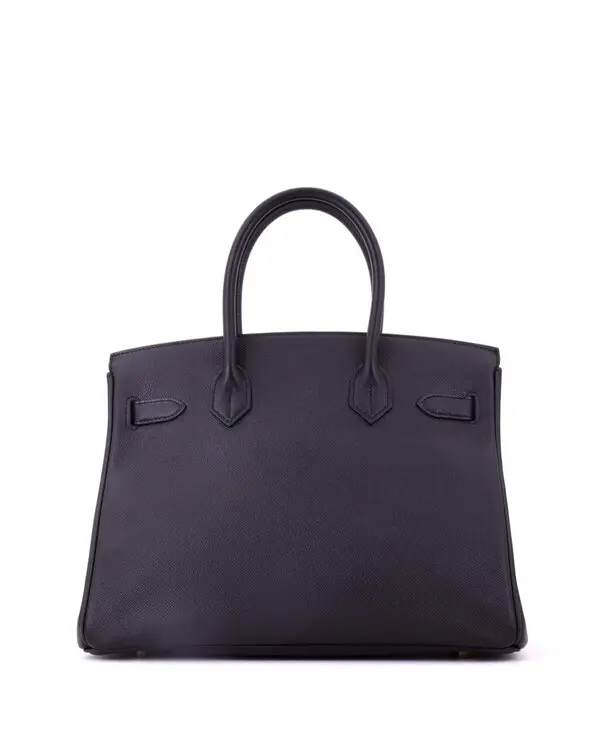 Hermès Birkin 30 Handbag Black Epsom With Gold Hardware