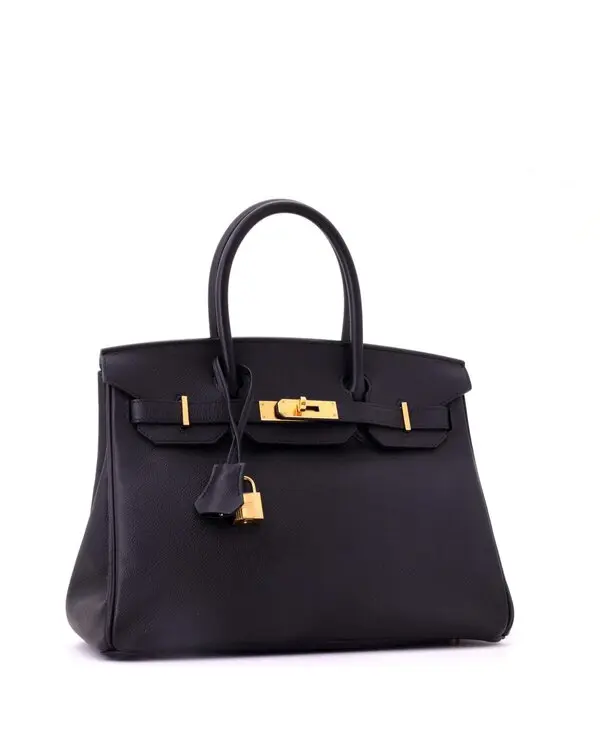 Hermès Birkin 30 Handbag Black Epsom With Gold Hardware