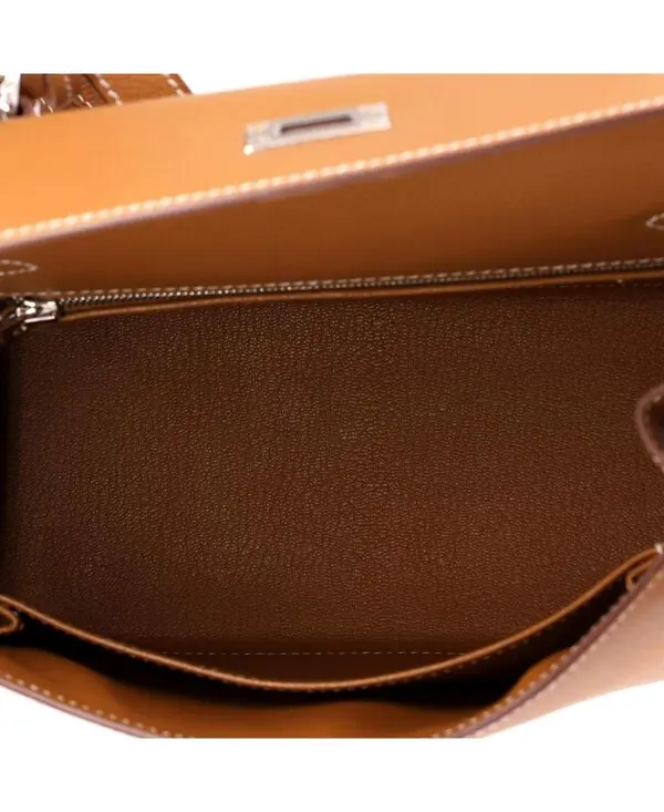 Hermès Kelly 25 Handbag Brown Epsom With Electrum Hardware