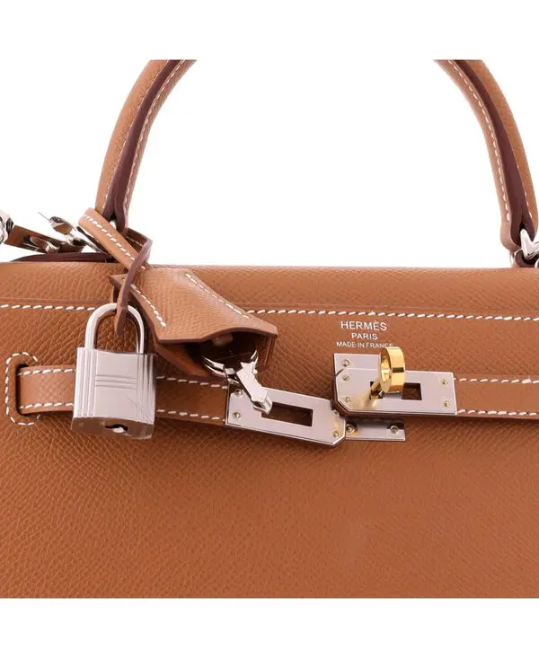 Hermès Kelly 25 Handbag Brown Epsom With Electrum Hardware