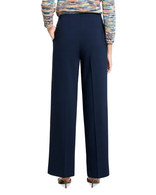 NIC+ZOE Lenox Wide Leg Stretch Pants - Dark Indigo