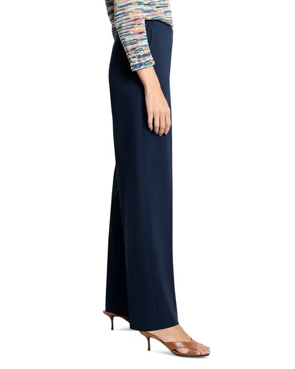 NIC+ZOE Lenox Wide Leg Stretch Pants - Dark Indigo