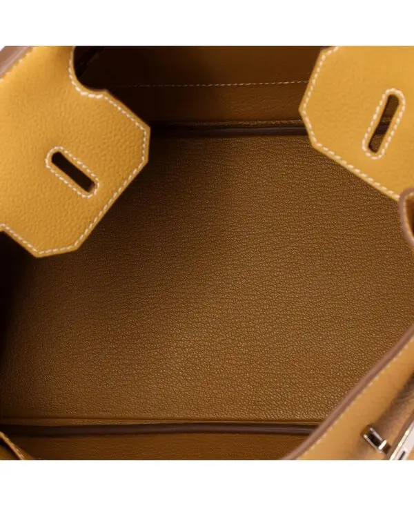 Hermès Birkin 30 Handbag Light Togo With Palladium Hardware - Natural Sable