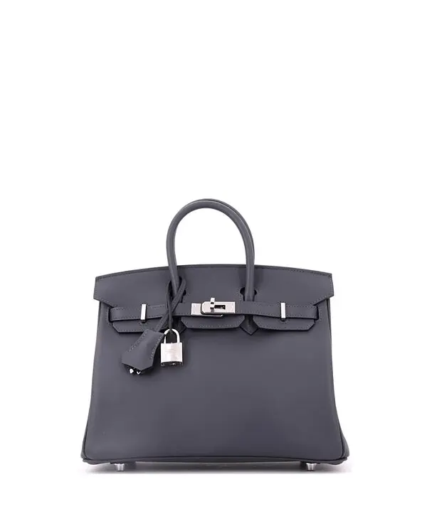 Hermès Birkin 25 Handbag Grey Swift With Palladium Hardware