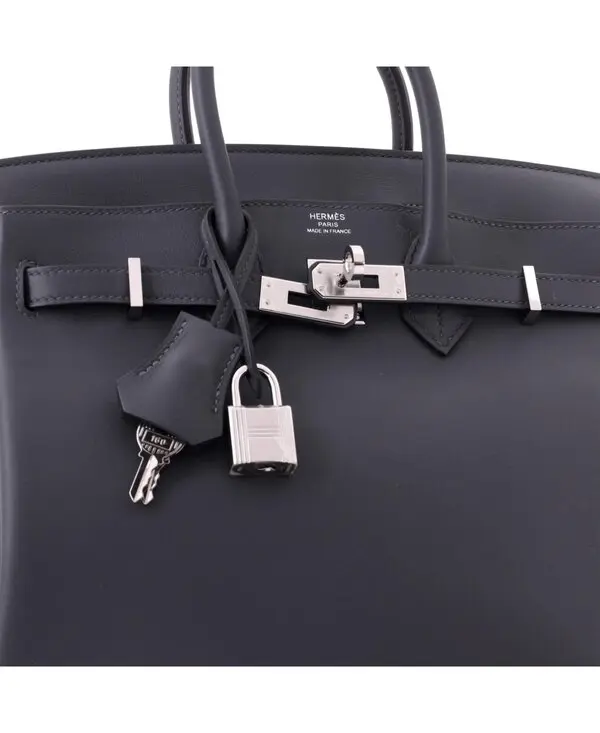 Hermès Birkin 25 Handbag Grey Swift With Palladium Hardware
