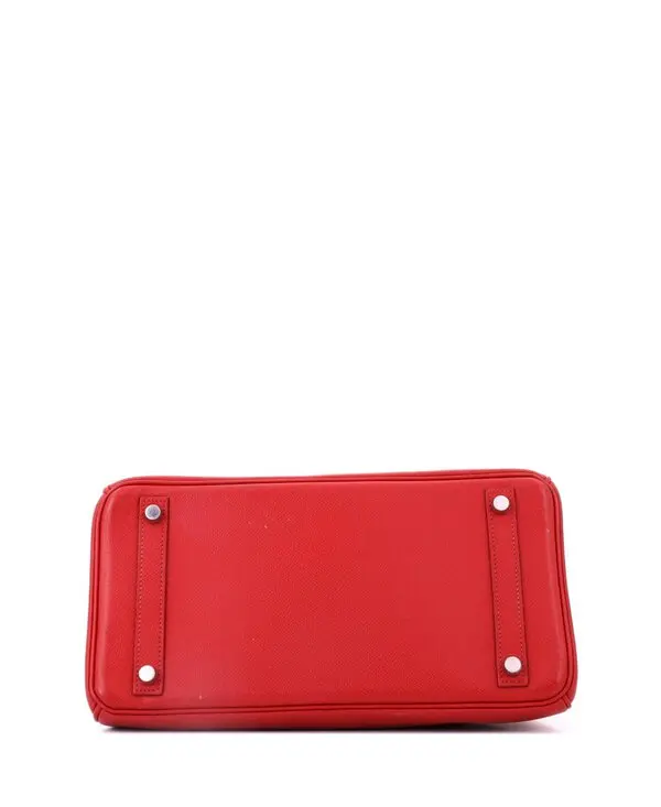 Hermès Birkin 25 Handbag Red Epsom With Palladium Hardware - Rouge Garance