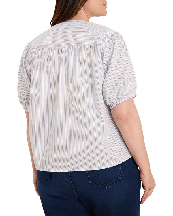 NIC+ZOE Eton Stripe Short Sleeve Shirt