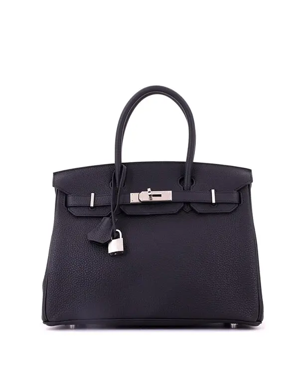 Hermès Birkin 30 Handbag Black Togo With Palladium Hardware - Noir