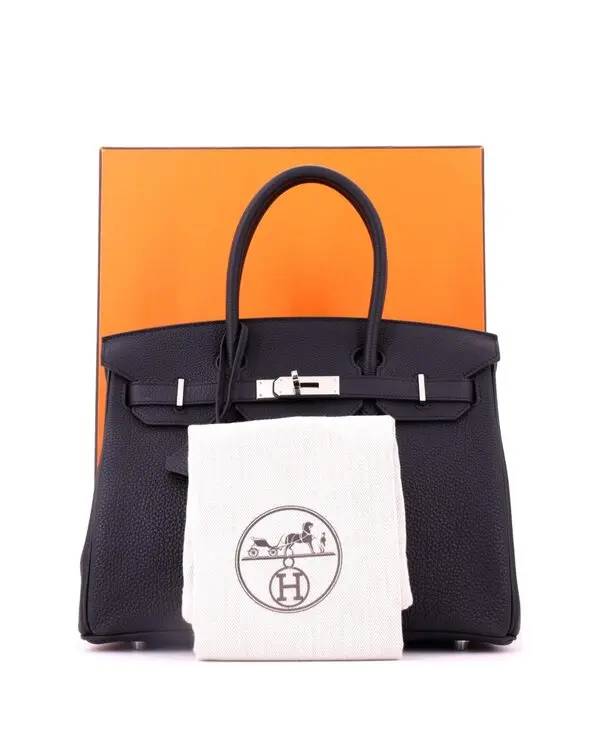 Hermès Birkin 30 Handbag Black Togo With Palladium Hardware - Noir