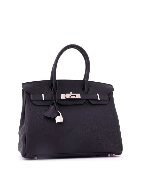 Hermès Birkin 30 Handbag Black Togo With Palladium Hardware - Noir