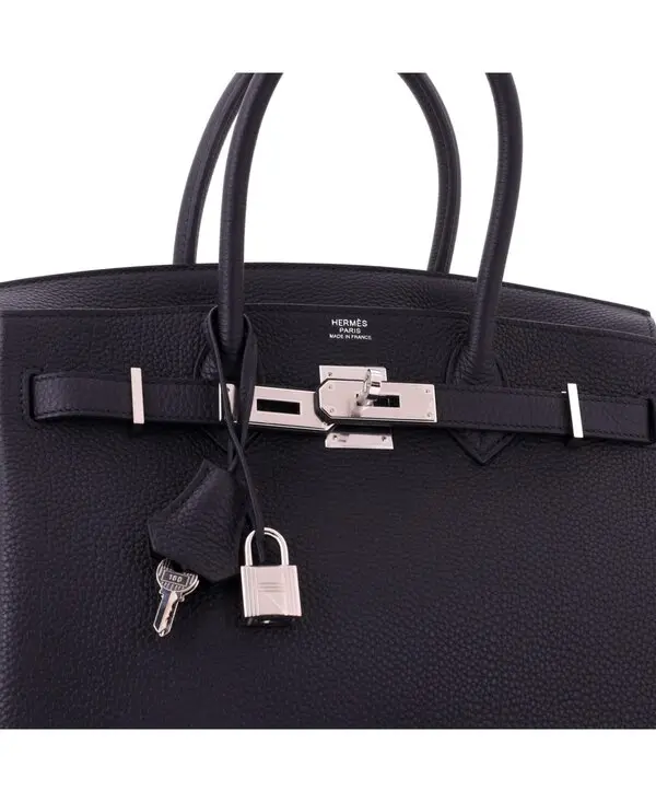 Hermès Birkin 30 Handbag Black Togo With Palladium Hardware - Noir