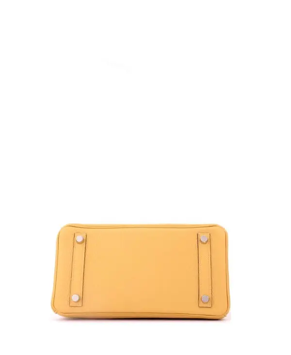 Hermès Birkin 25 Handbag Yellow Togo With Palladium Hardware - Paille