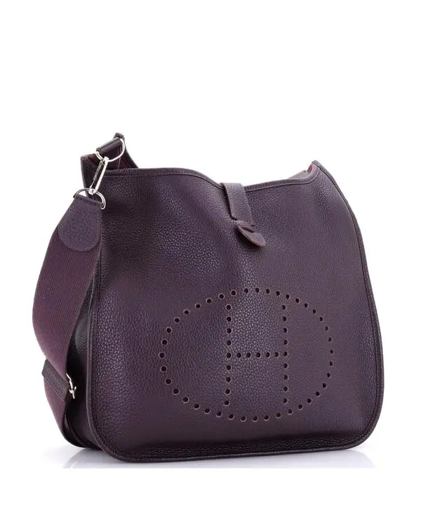 Hermès Gm Evelyne Bag Gen Iii Clemence - Purple
