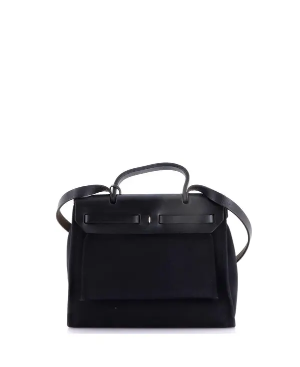 Hermès Pm Herbag Toile And Leather