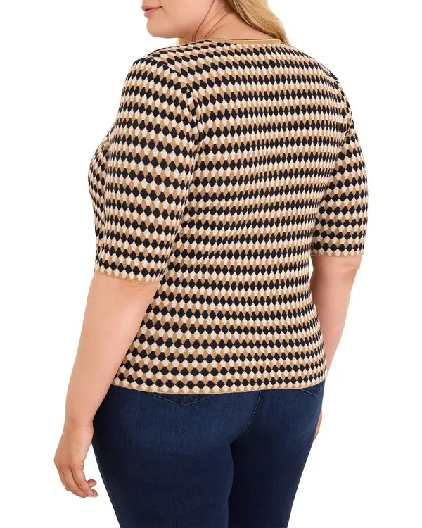 NIC+ZOE Angled Jacquard Sweater