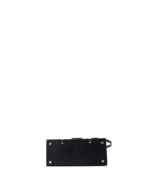 Goyard Structured Saigon Top Handle Bag Coated Canvas With Leather - Black