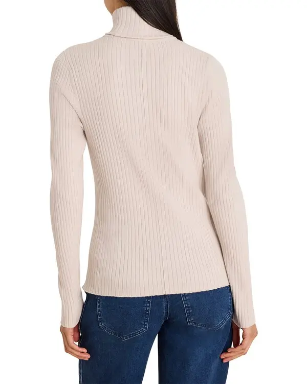 NIC+ZOE Perfect Ribbed Turtleneck Sweater - Sugar Cookie