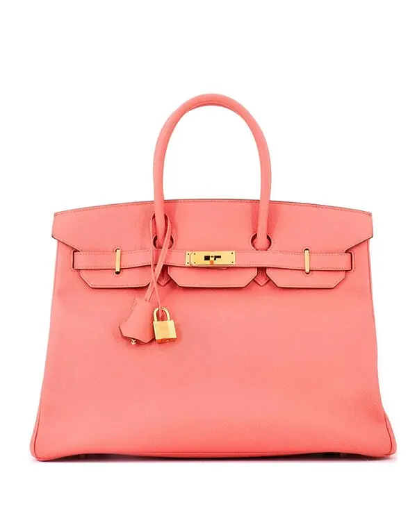 Hermès Birkin 35 Handbag Pink Epsom With Gold Hardware