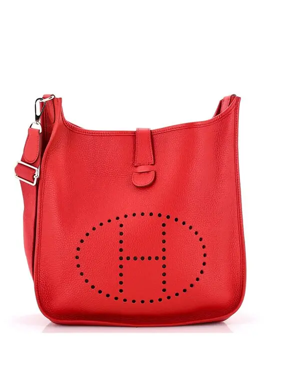 Hermès Gm Evelyne Bag Gen Iii Clemence - Red