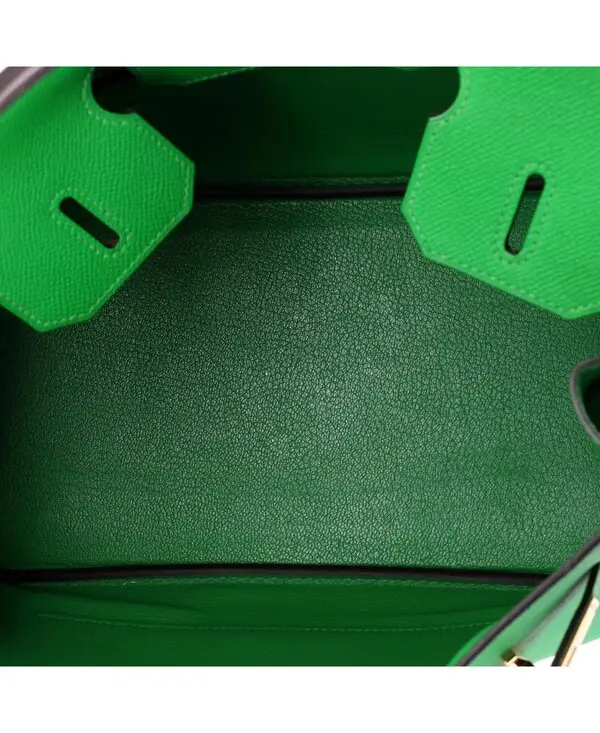 Hermès Birkin 30 Handbag Green Epsom With Gold Hardware
