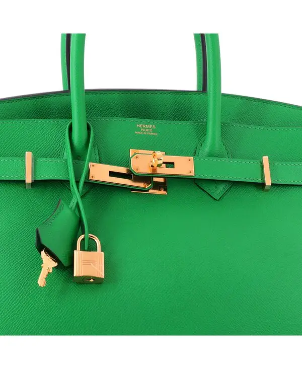 Hermès Birkin 30 Handbag Green Epsom With Gold Hardware