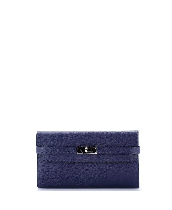 Hermès Long Kelly Wallet Epsom - Blue