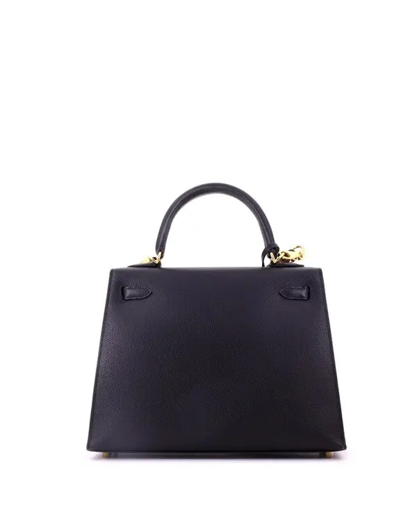 Hermès Kelly 25 Handbag Black Epsom With Gold Hardware - Noir
