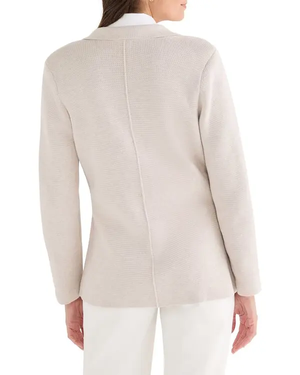NIC+ZOE Elegant Knit Open Front Blazer - Sugar Cookie