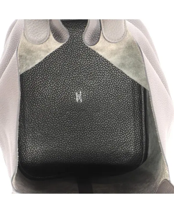 Hermès Gm Picotin Lock Bag Clemence - Gray