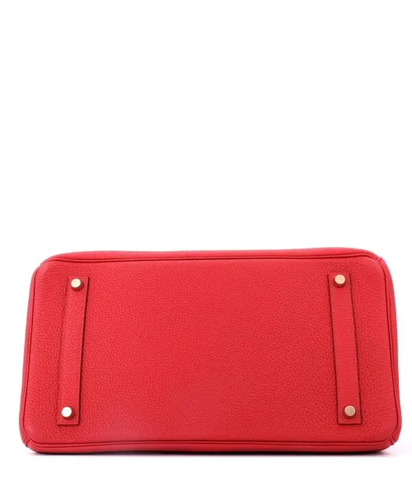 Hermès Birkin 35 Handbag Red Togo With Gold Hardware