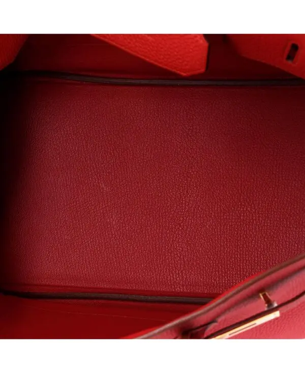 Hermès Birkin 35 Handbag Red Togo With Gold Hardware