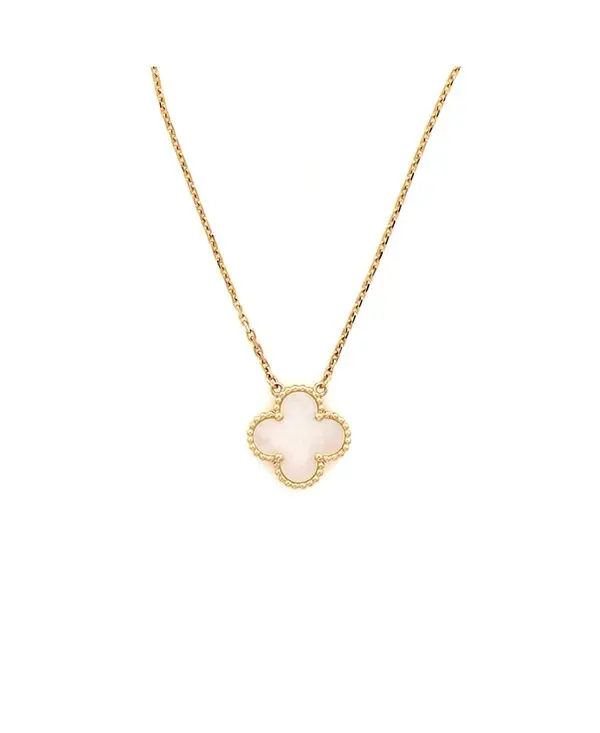 VAN CLEEF & ARPELS Vintage Alhambra Pendant Necklace 18k And Mother Of Pearl, 16.5 - Gold