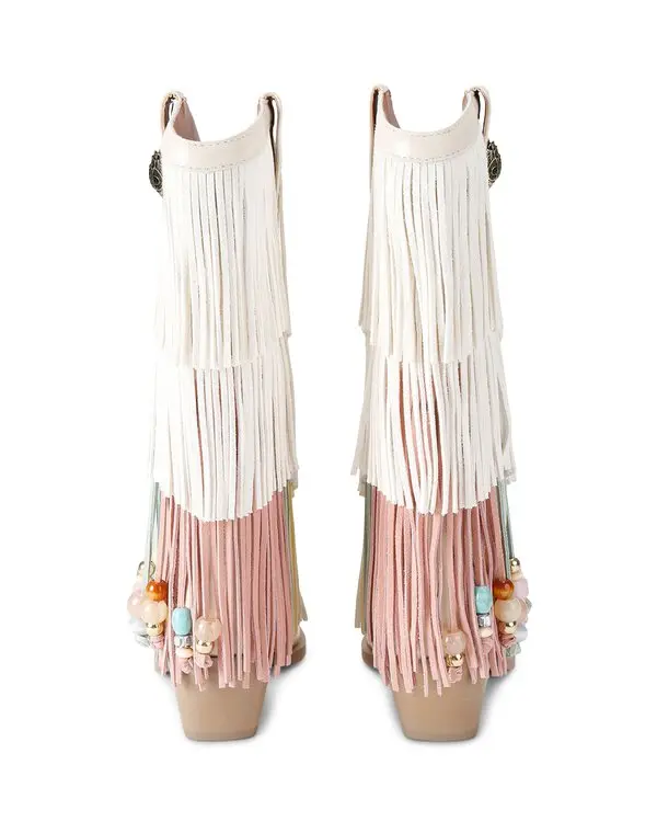 Kurt Geiger Embellished Fringe Cowboy Boots