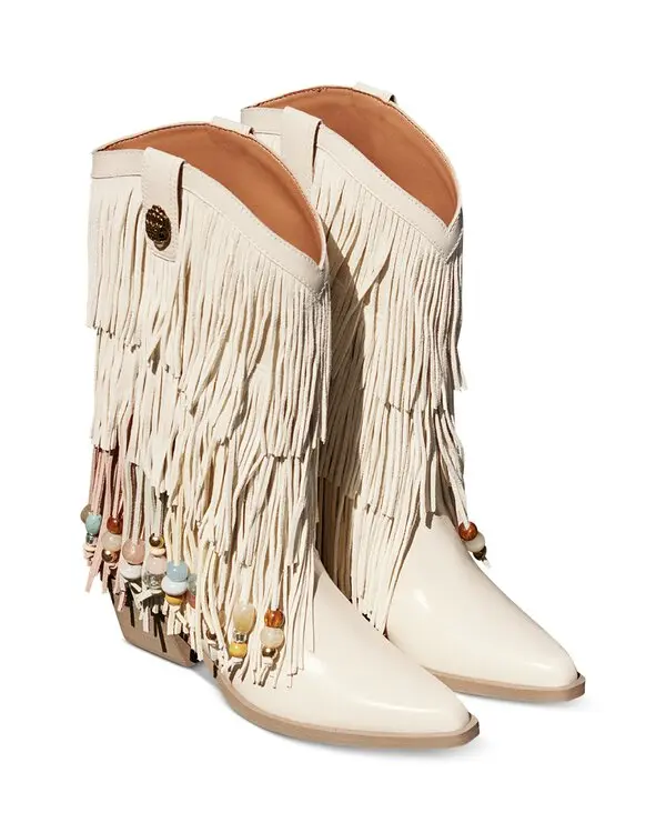 Kurt Geiger Embellished Fringe Cowboy Boots