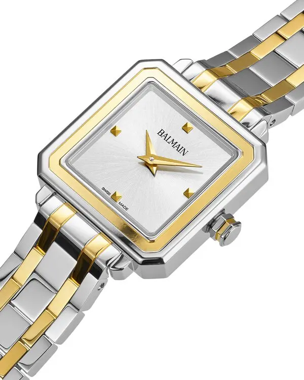 Balmain Eirini Two Tone Square Watch