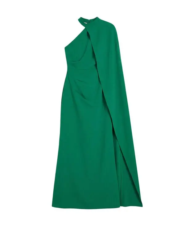 Karen Millen One Shoulder Cape Sleeve Maxi Dress
