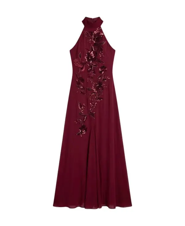 Karen Millen Embellished Halter Maxi Dress